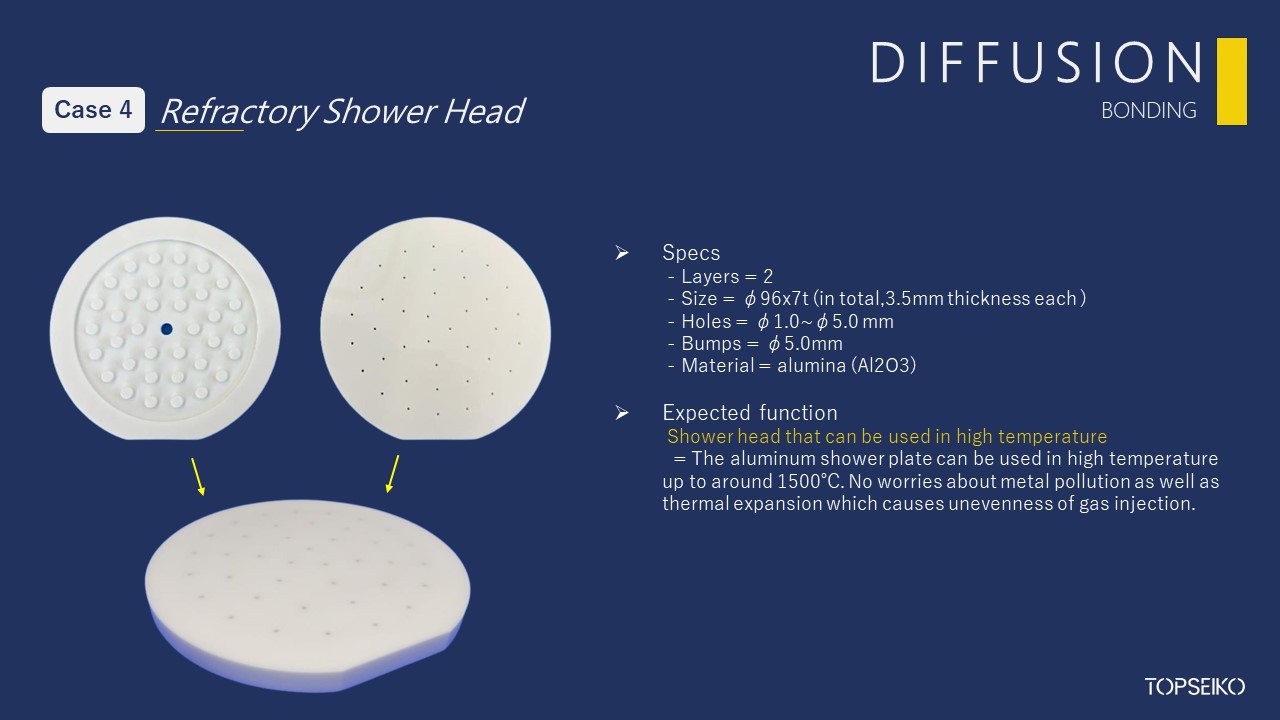 Alumina Diffusion Bonded Products - Top Seiko Co,. Ltd.